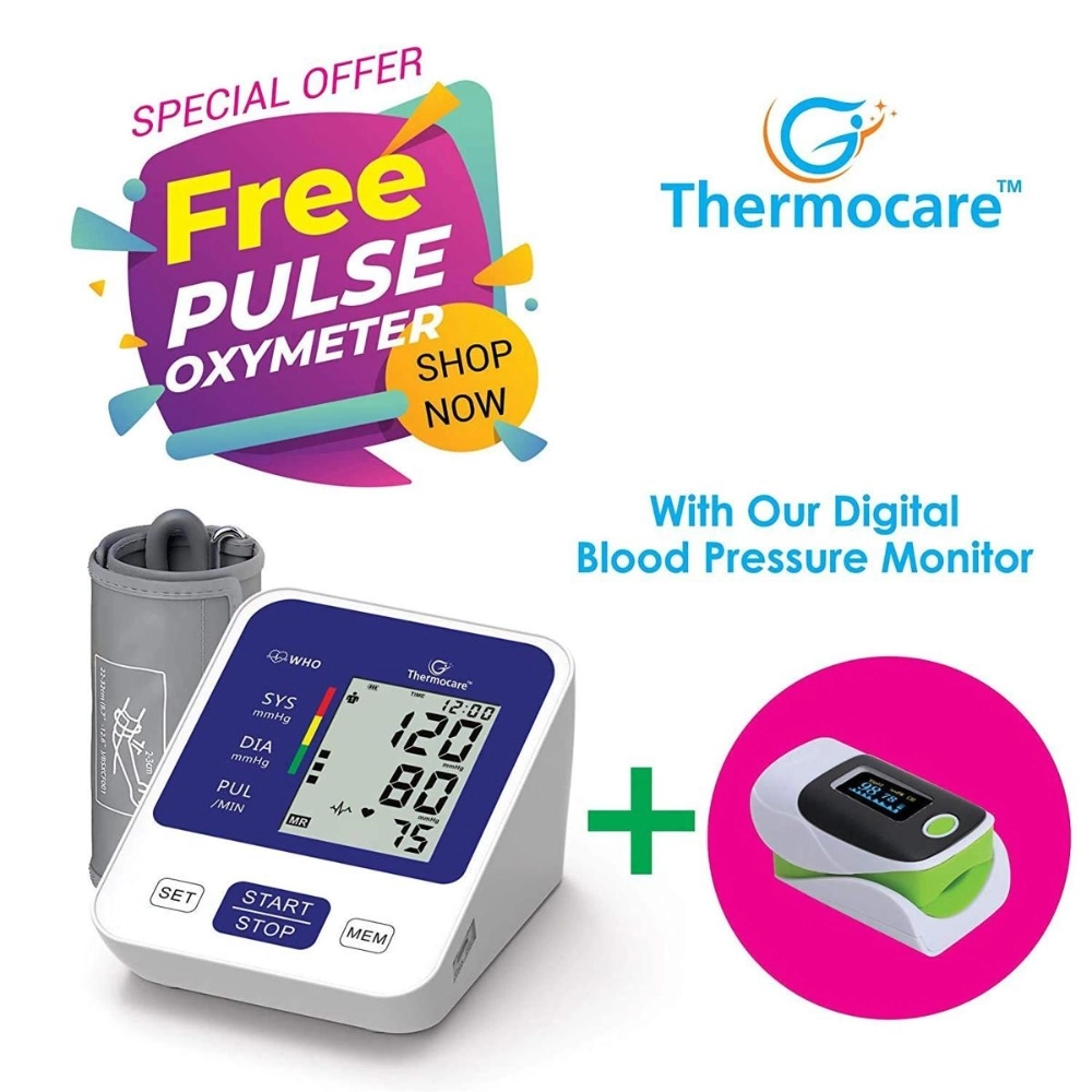 Electronic Digital Blood Pressure Monitor with FREE Pulse Oximeter ...