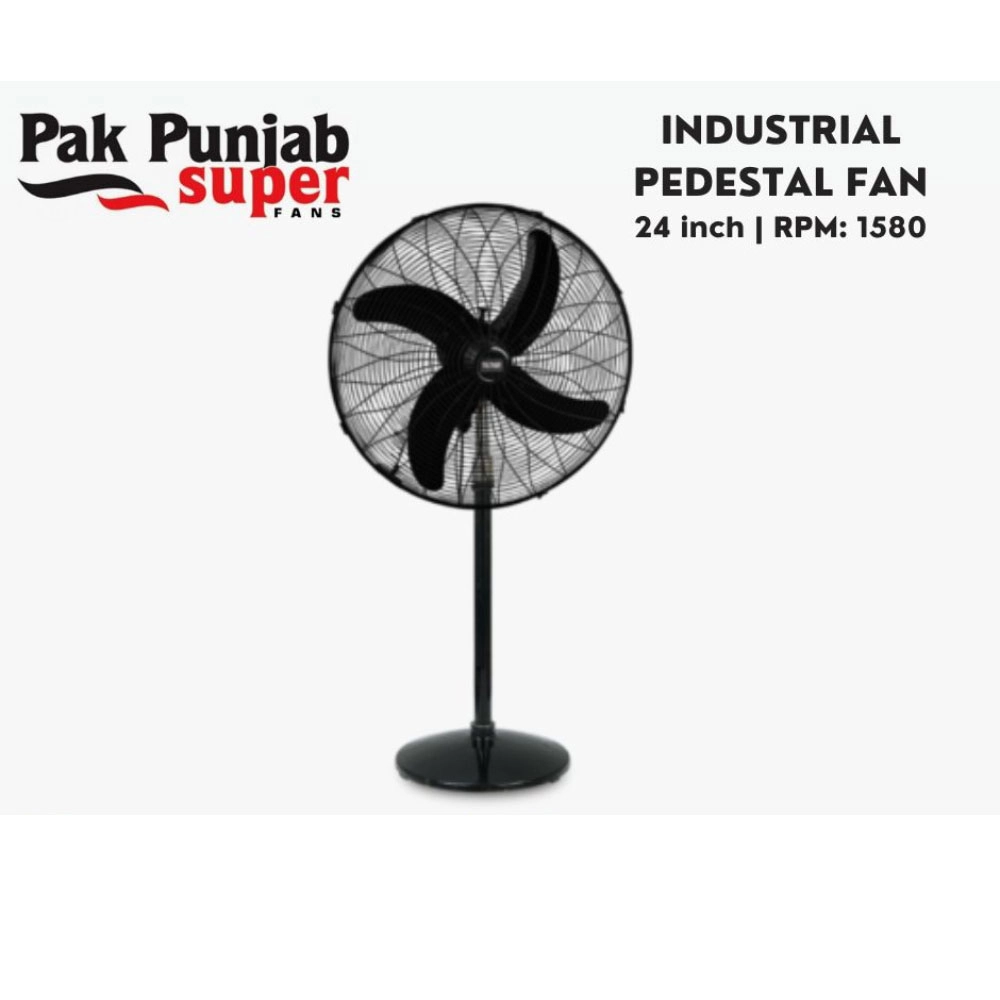 Pak Punjab Industrial Pedestal fan/ Stand fan, Size: 24 inch, 110W, RPM ...