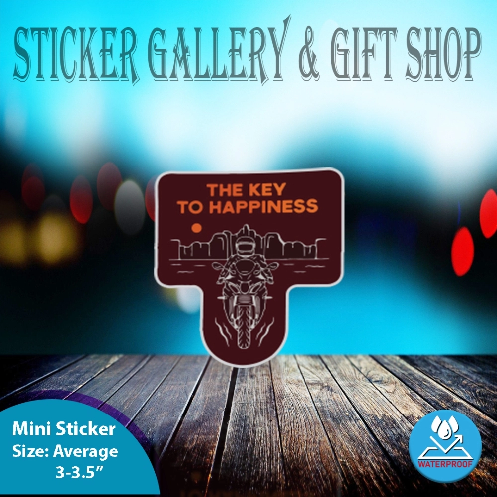 Bike Stickers | The key to happiness (Waterproof & Premium quality ...