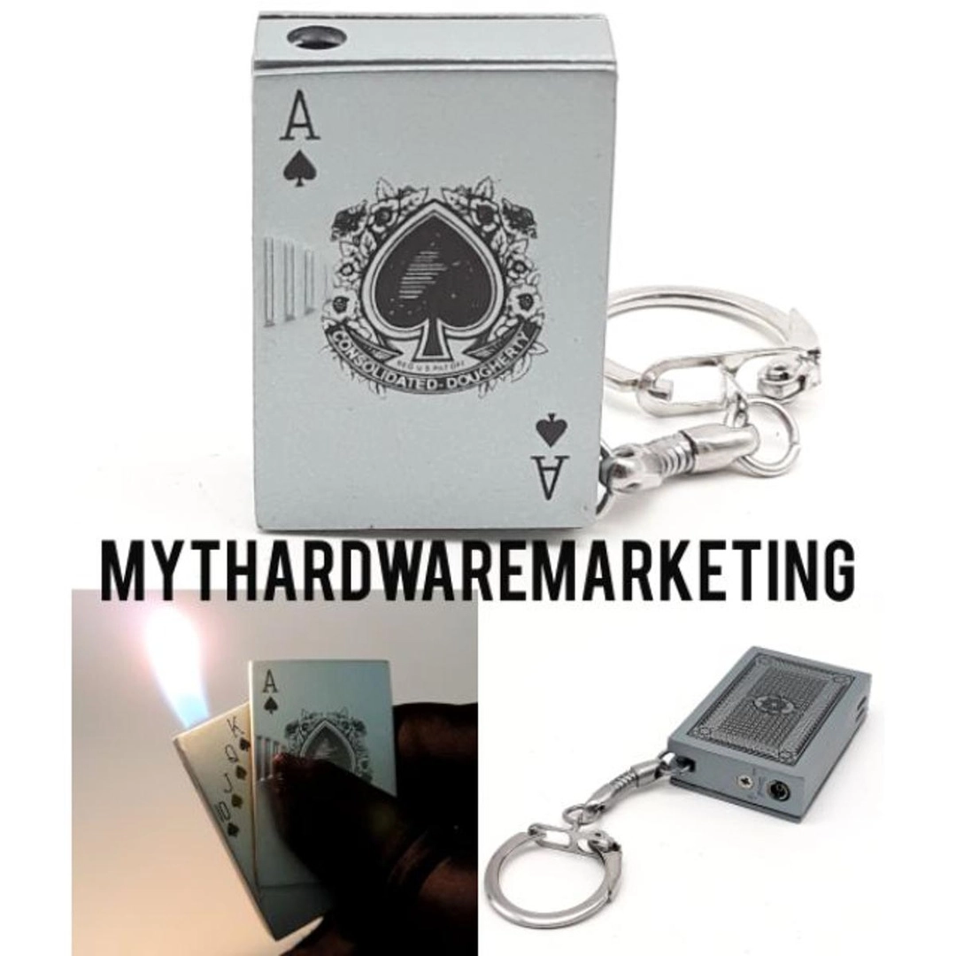Card Gas Lighter With Keyring