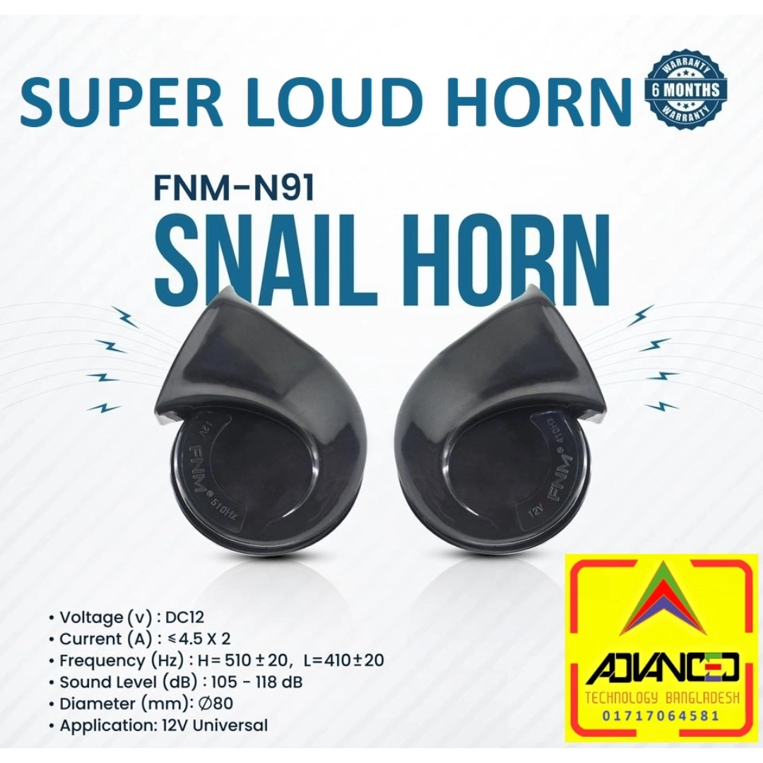 FNM N91 Snail Horn Very Loud Horn 6 Month Warranty. Authorized Seller ...