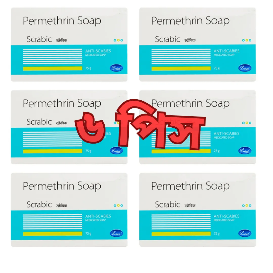 Scrabic Anti-Scabies Soap Pack of 6 – Powerful Medicated Bar for ...