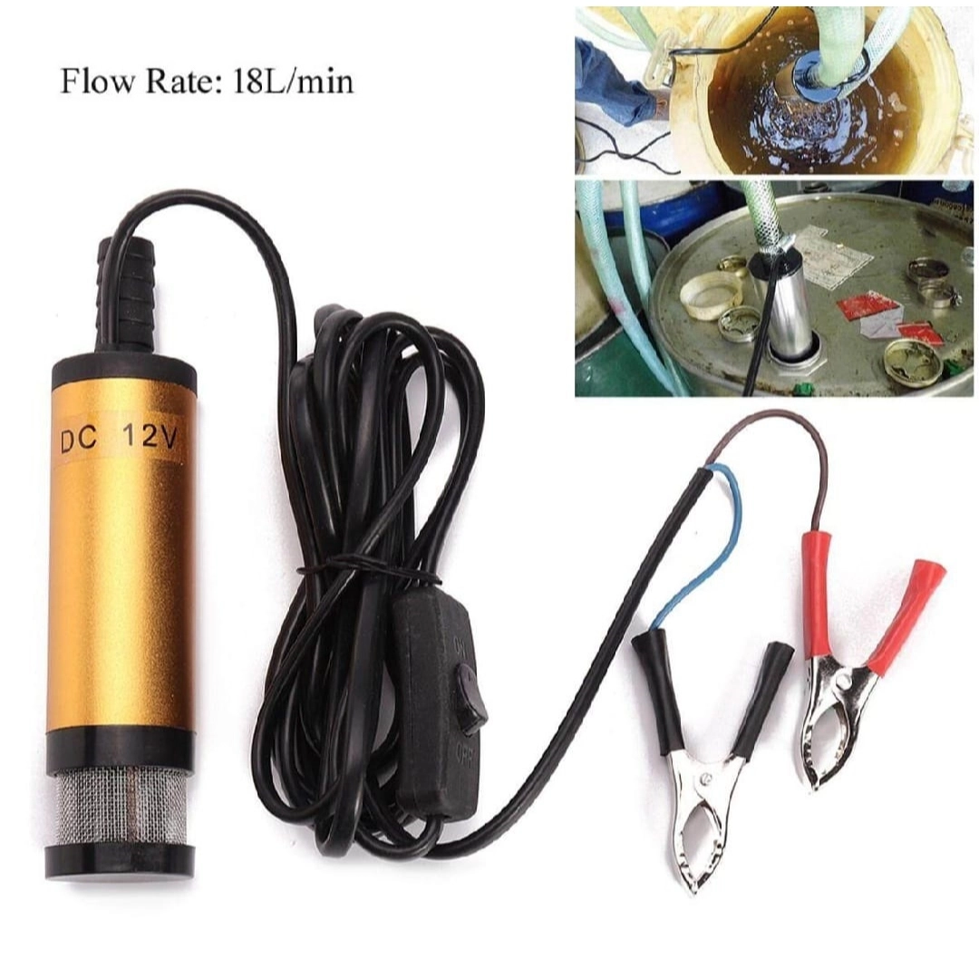 DC 12v 18L/MMini Submersible Pump 38mm dia For Pumps Diesel Oil Water ...