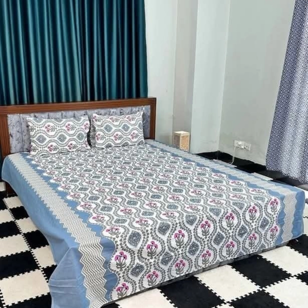 AC HOME TEX King Size Bed Sheet With Two Pillow Covers,বিছানার চাদর bed ...