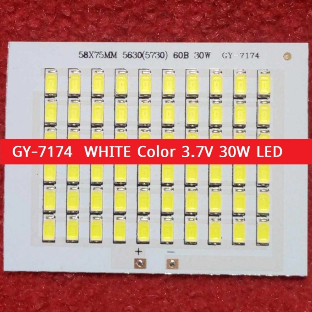 GY-7174 WHITE Color 3.7V 30W LED Light Bulbs 75x58mm 60 Pcs SMD LED ...