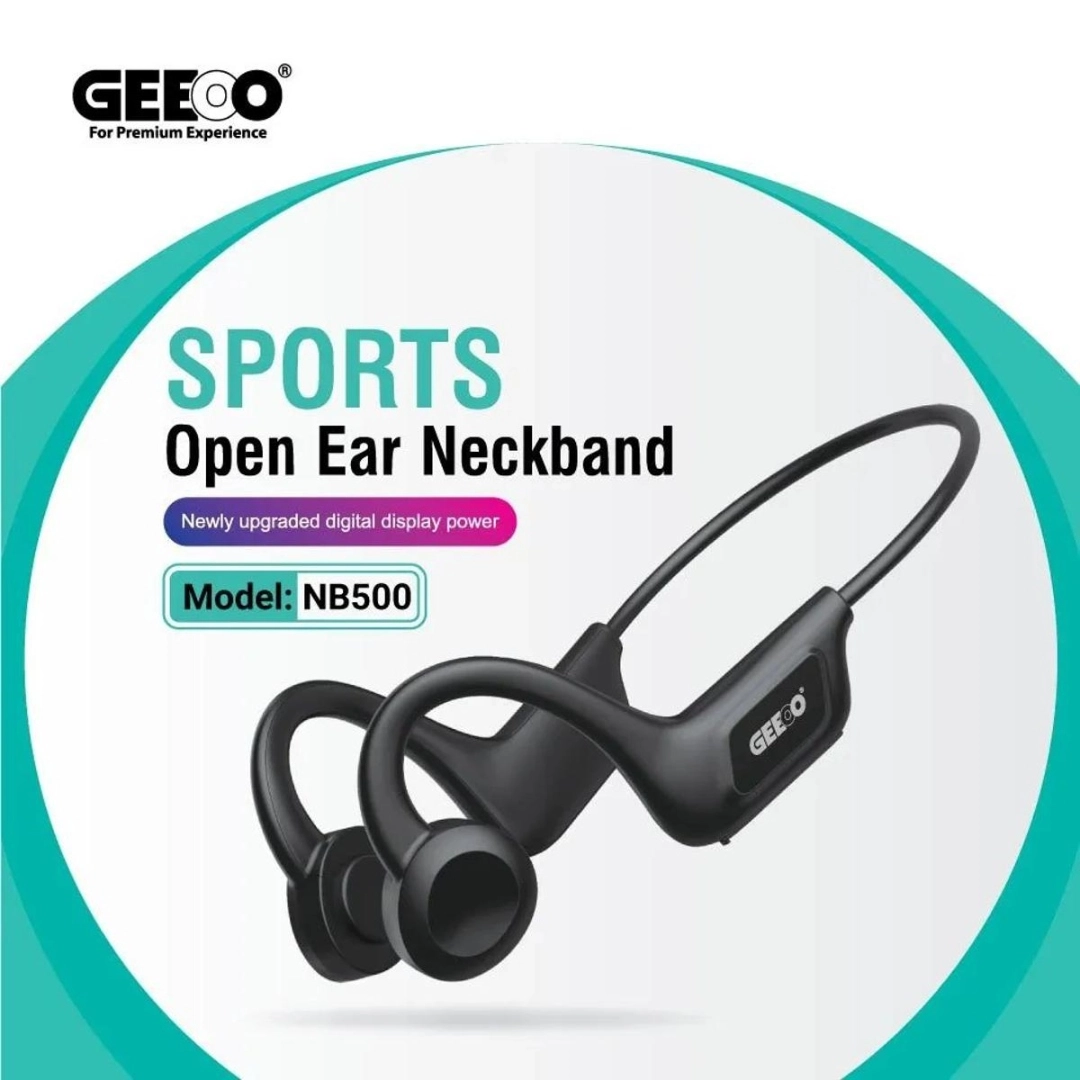 GEEOO NB-500 Sports Open Ear Neckband with Digital Display Power