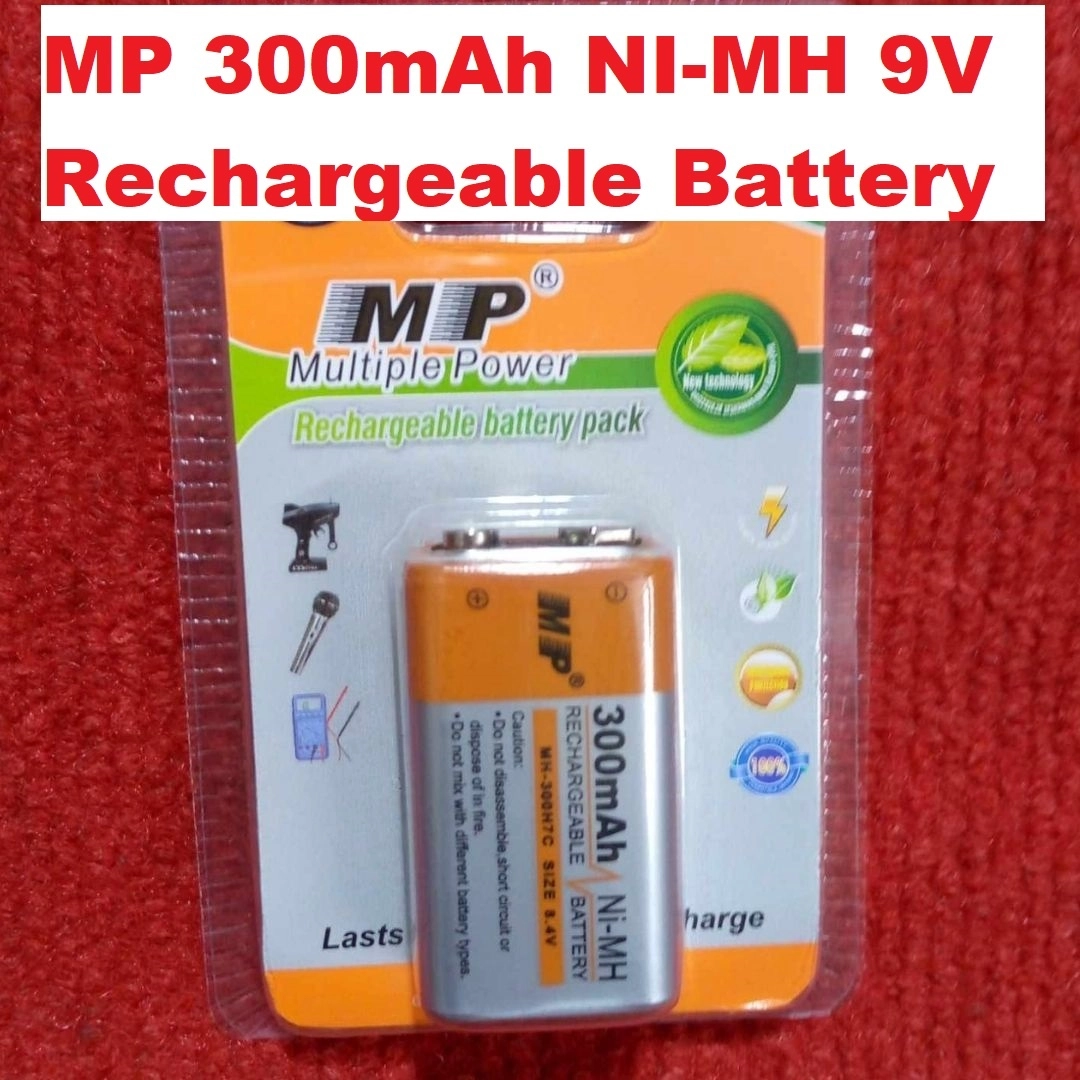 MP300mAh Battery NI-MH 9V Battery Rechargeable Battery 9V Rechargeable ...
