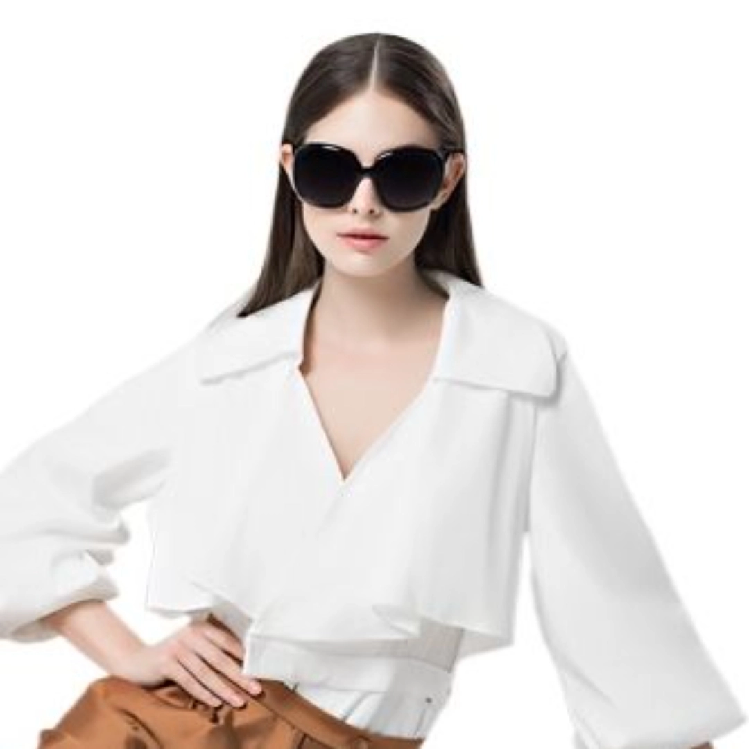 Fashion Big Round Frame Ultraviolet Protection Ladies Sunglass