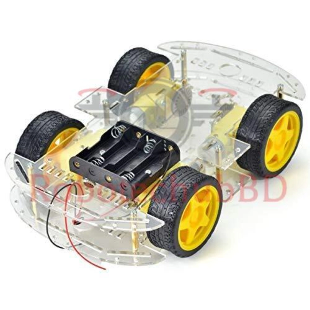 4WD Smart Robot Car Chassis Kit | 4 Wheel Motor Chassis for Arduino ...