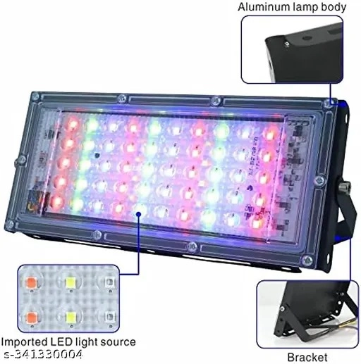 16 Colors Rgb Led Flood Lights- Remote Controlled Landscape & Outdoor ...