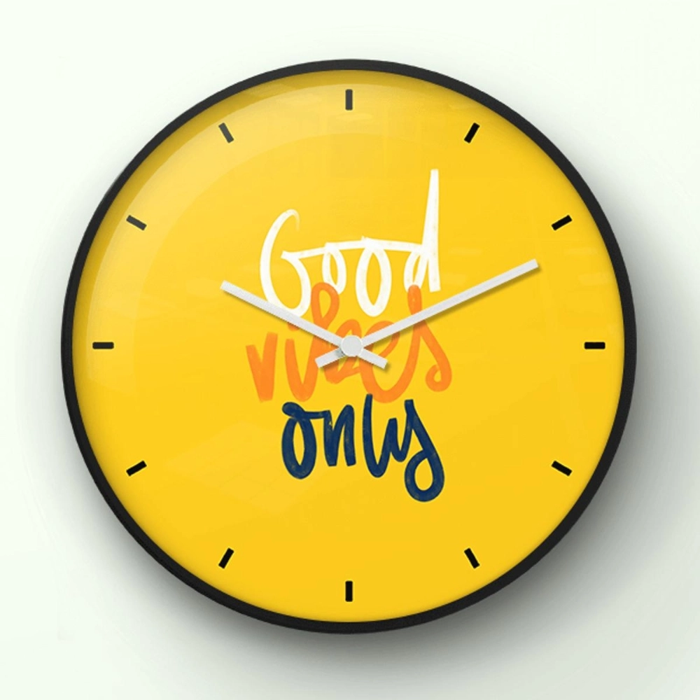 Paperboat Good Vibes Only Aesthetic Wall Clock 10 Inch - Clock