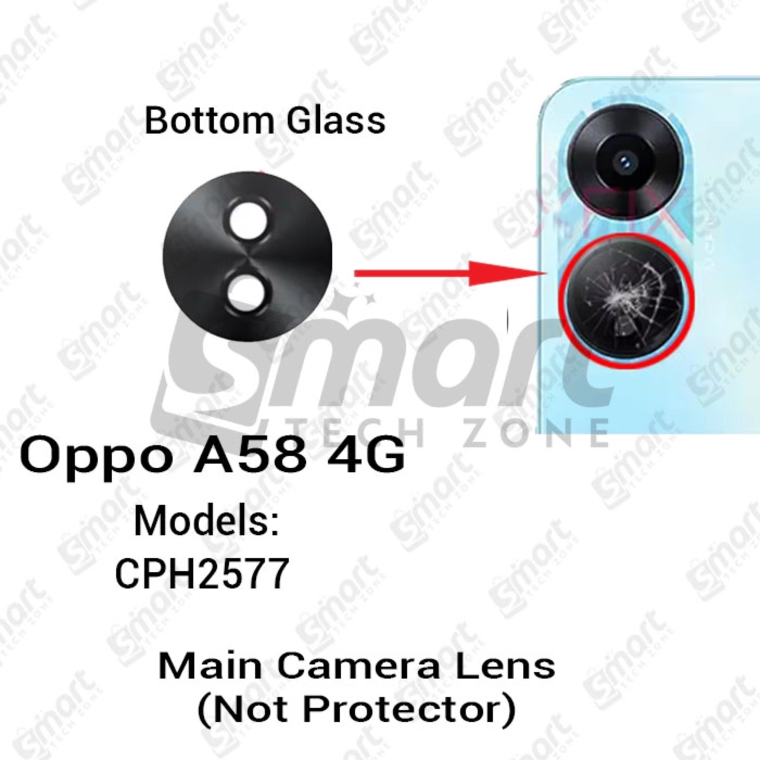 Camera Main Glass Lens for Oppo A58 4G (CPH2577) Replacement Part (Not ...
