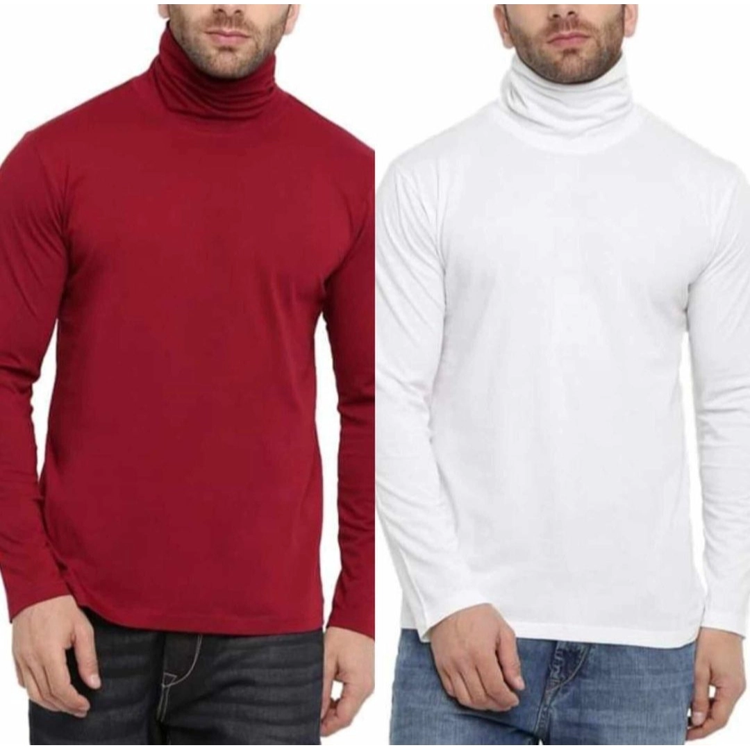 2 piece combo highneck sweater (red and white)