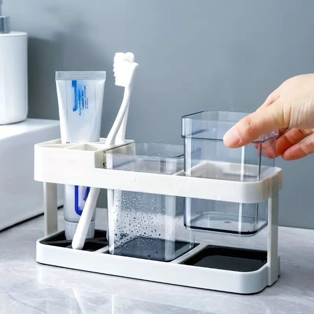 Toothbrush Holder Set for Couples - Dual Toothbrush Holder