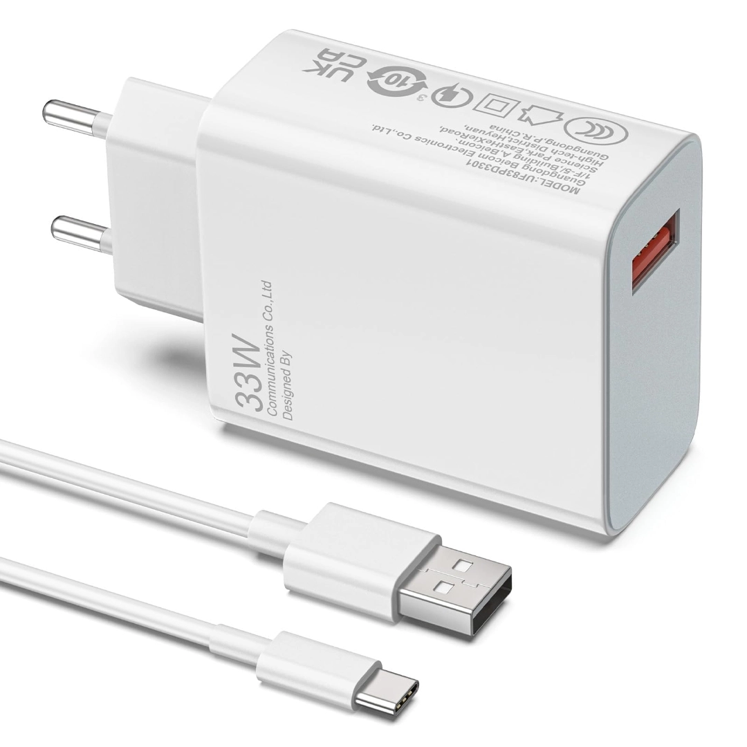 Xiaomi Mi 33W Eu Charger Turbo Charger 5A Orange Type C Cable For ...