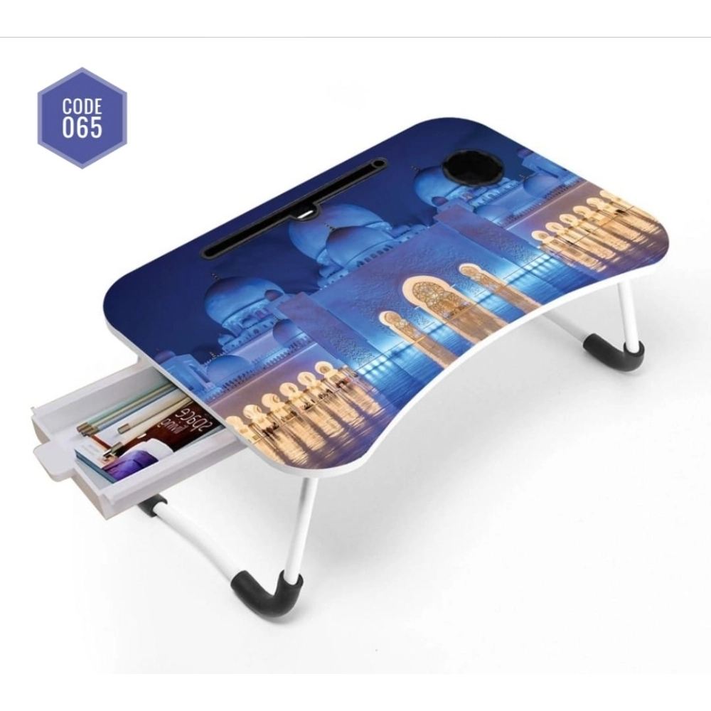 Multi-Function Bed Desk With Printed Design - Perfect For Dormitories ...