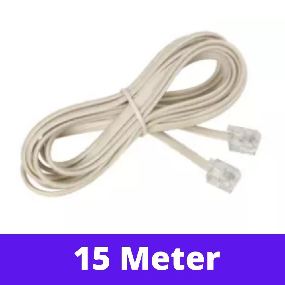 15 Meter Telephone / Intercom PBX Ready Cable Extension RJ11