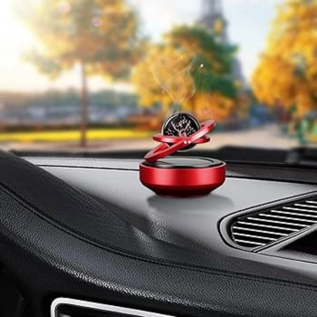 solar Rotate car dashboard ornament perfume
