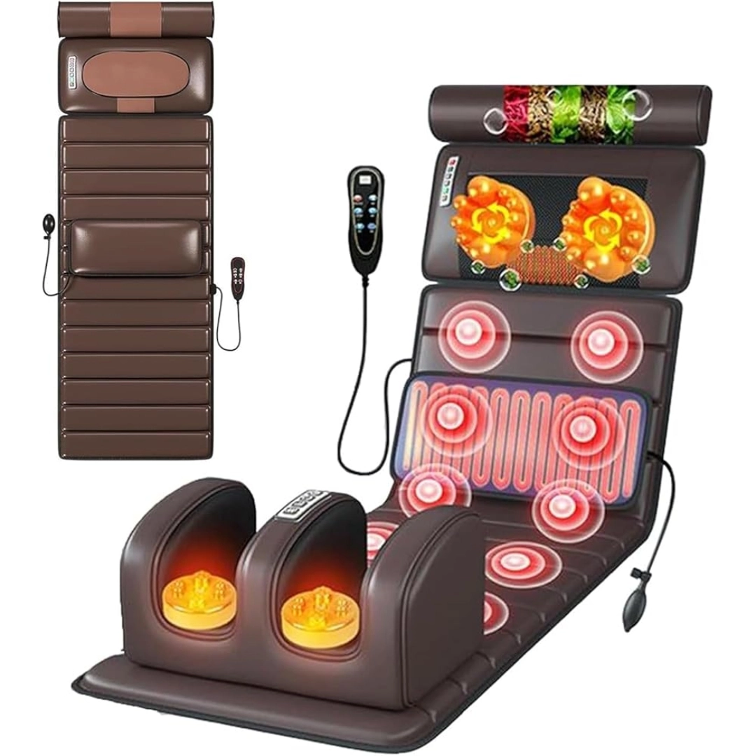 Electric Full Body Massager Cushion with Heating Hand Control Shoulder ...