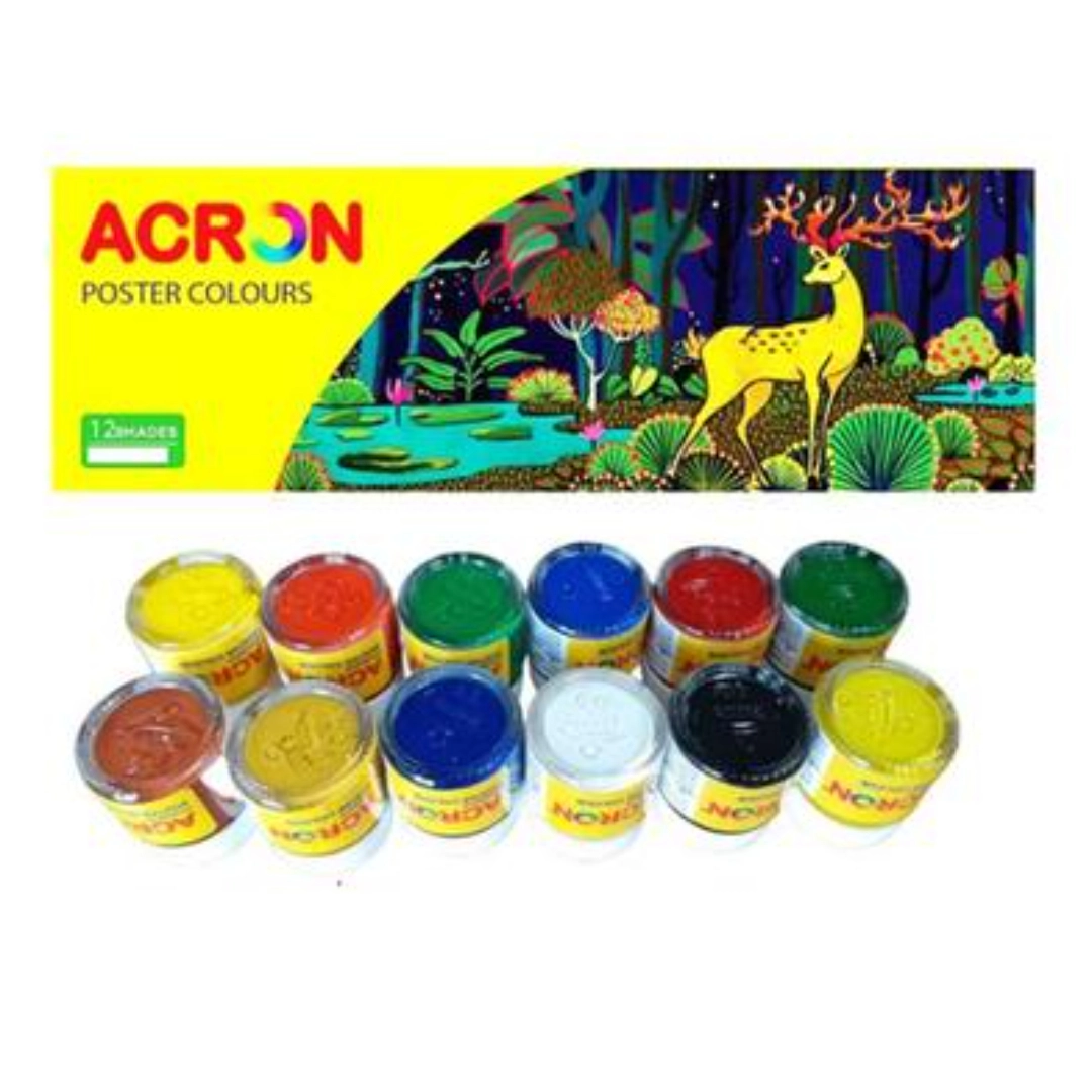 Acron Poster Color 12 Shades 120 ml (10ml bottles of 12 shades)