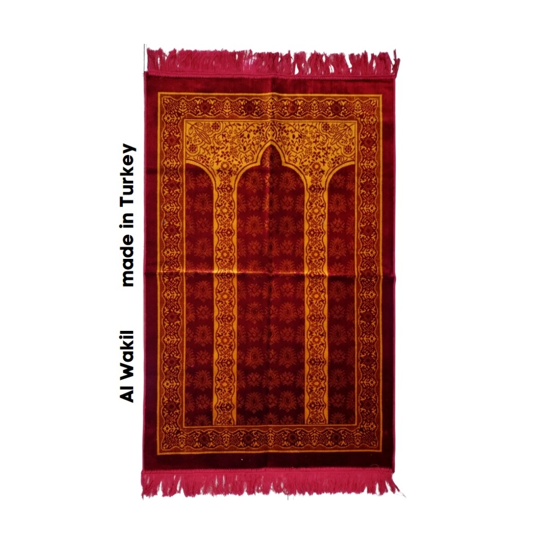 New Designe Multi Color Soft Velvet Jaynamaz Prayer Mat For Ramadan