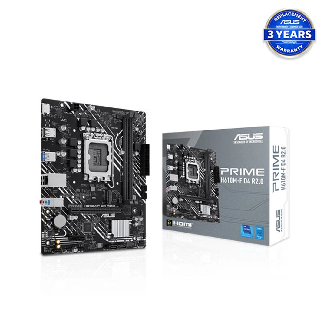 Asus Prime H610M-F D4 R2.0 Intel 12Th, 13Th, And 14Th Gen Motherboard