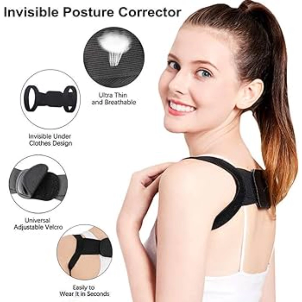 Adjustable Therapy Posture Corrector Shoulder Support Back Brace ...