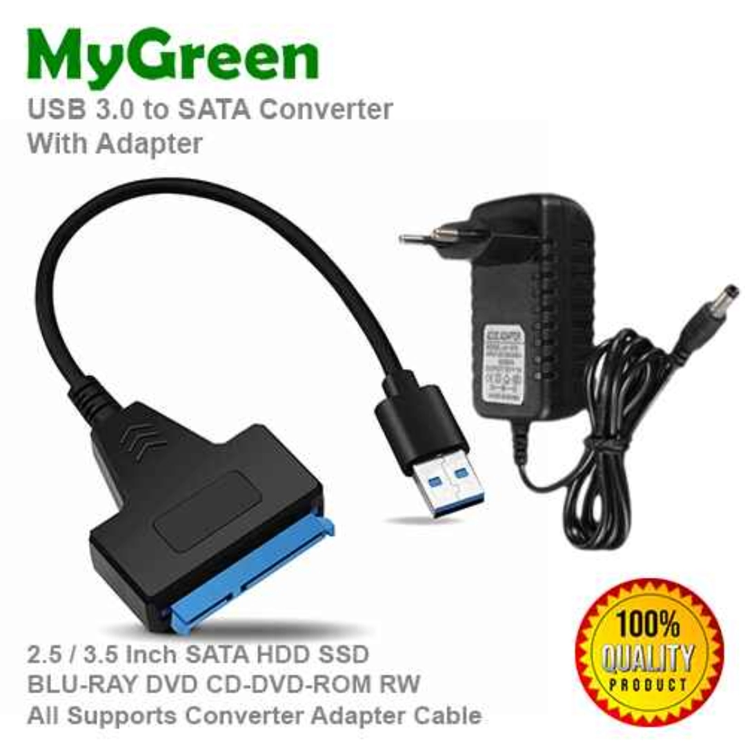 MyGreen MG-0038 USB 3.0 to SATA Converter With Adapter For 2.5 3.5 Inch ...