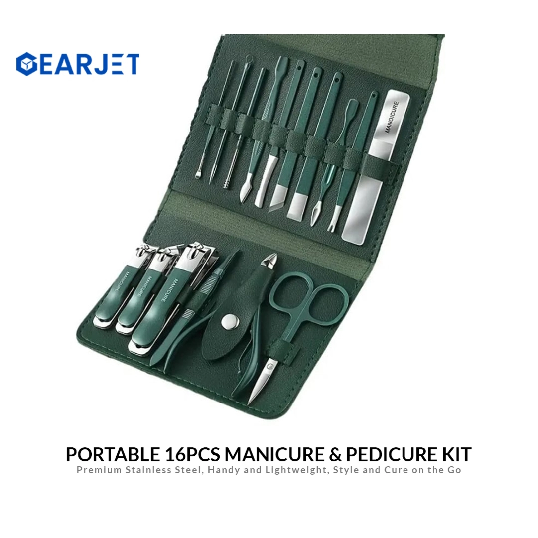 Manicure Set 16pcs Professional Full Function Kit Premium Stainless ...