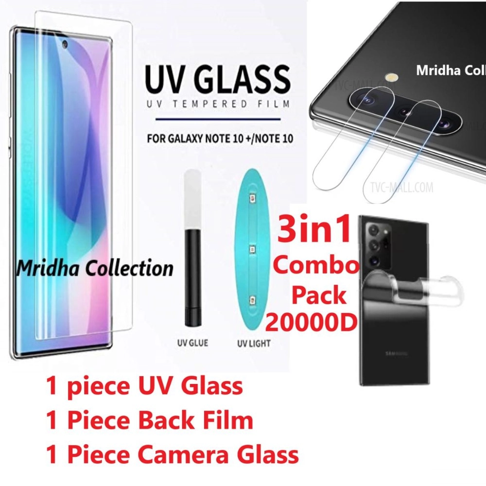 3in1 Protector Combo Pack for Samsung Galaxy Note 10 (A+ GRADE) UV ...