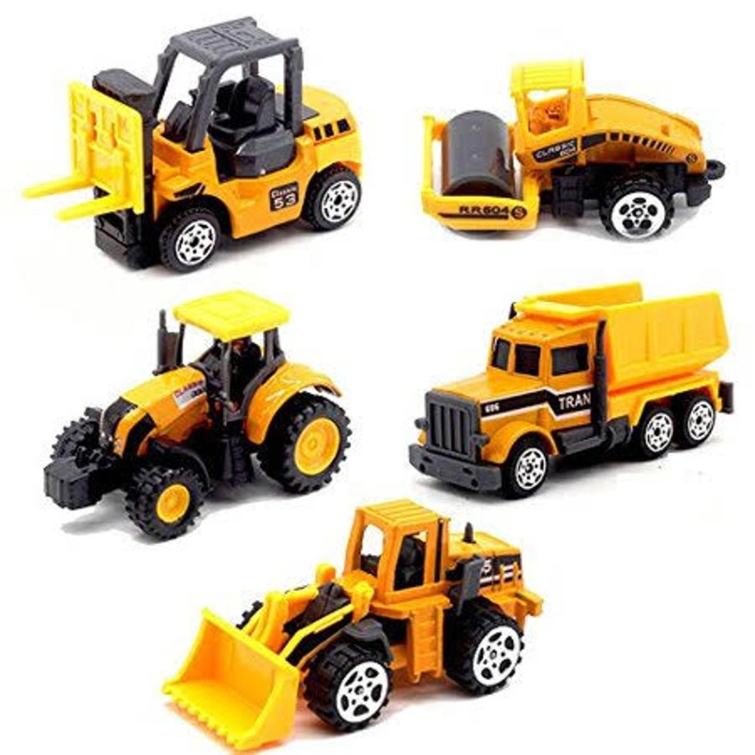 5pcs Assorted Construction Toys Die Cast Metal Construction Vehicles ...