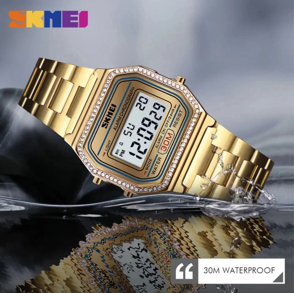 Skmei 1474 Stainless Steel Digital Womens Watch