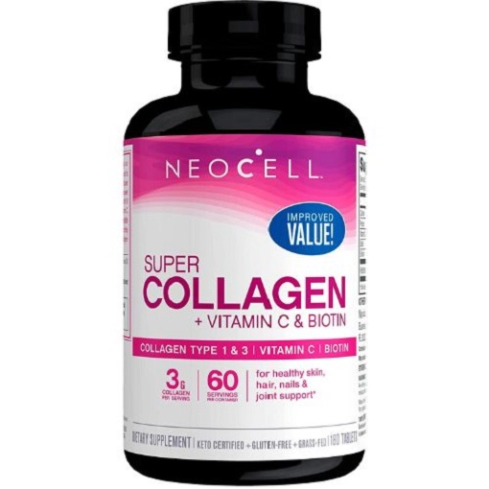 NeoCell Super Collagen (Types 1 & 3) + Vitamin C & Biotin 180 Tablets USA