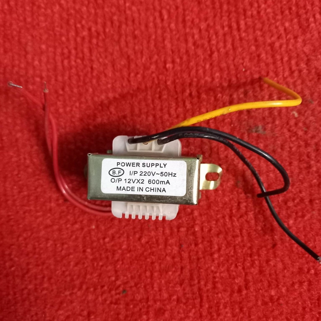 600mA 12V Transformer 12V-0-12V 0.6A Input AC 220V 50Hz Output DC 12 ...