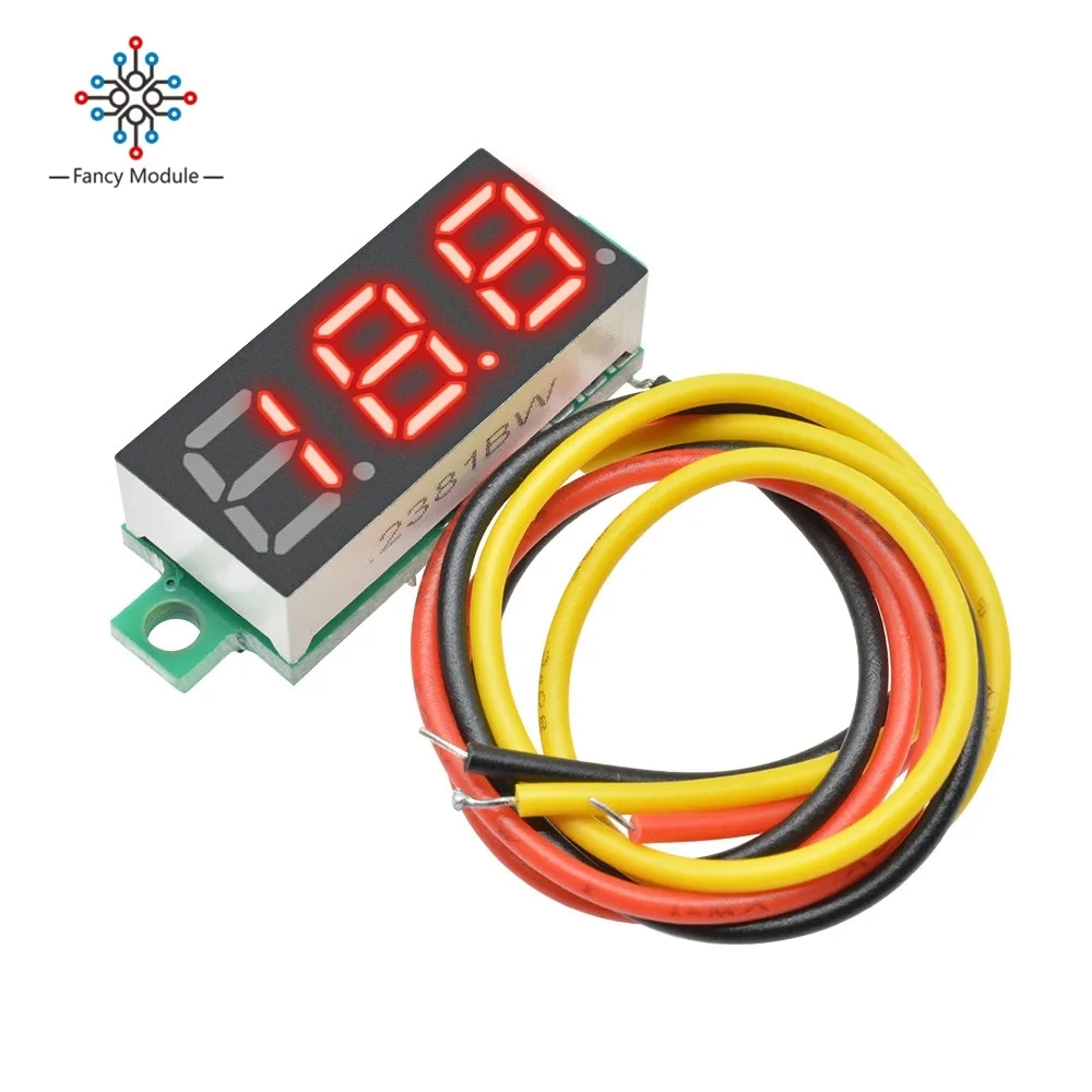 LED Display Mini 0.28 inch DC 0 -100V Digital Voltmeter 100V Volt Panel ...
