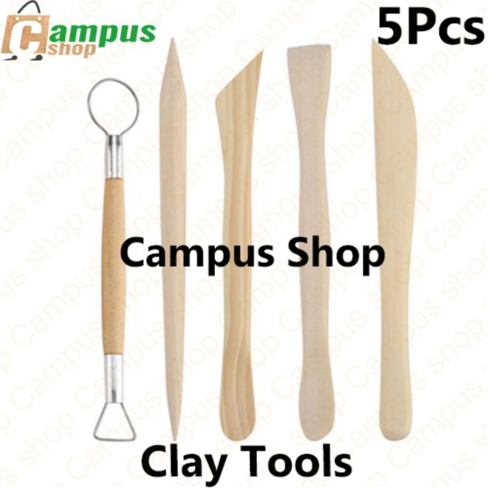 5pcs/set Wooden Polymer Clay Tools Clay Sculpting Tool Multi-functional ...