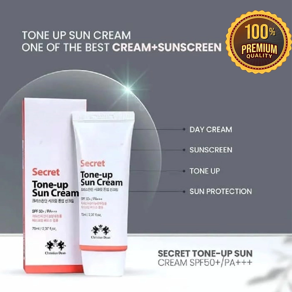 Christian Dean Secret Tone Up Sun Cream SPF 50+ Brightening and ...