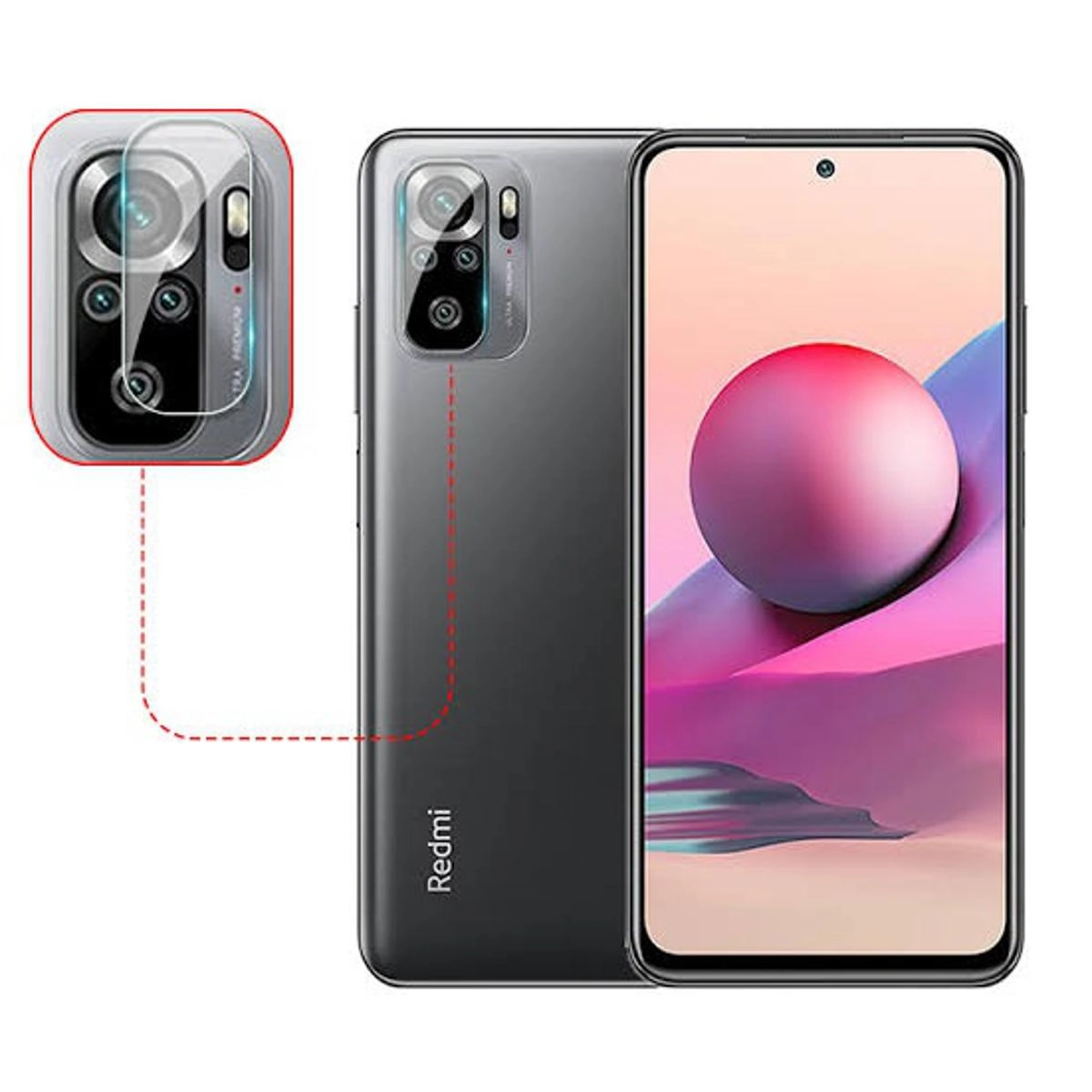 For Xiaomi Redmi Note 10 Camera Lens Film Screen Protector Nano Poly ...