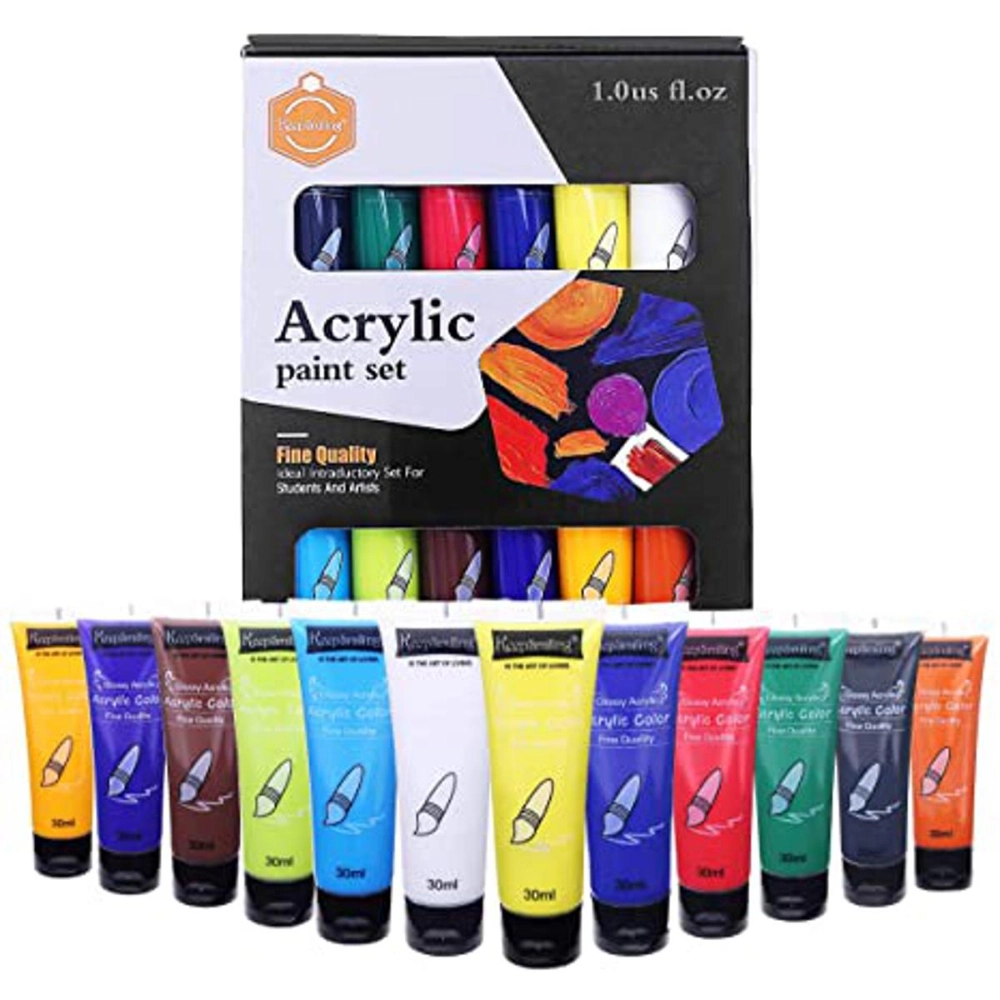 Keepsmiling Basic Acrylic Colors Paint Set 30Ml 12Pcs
