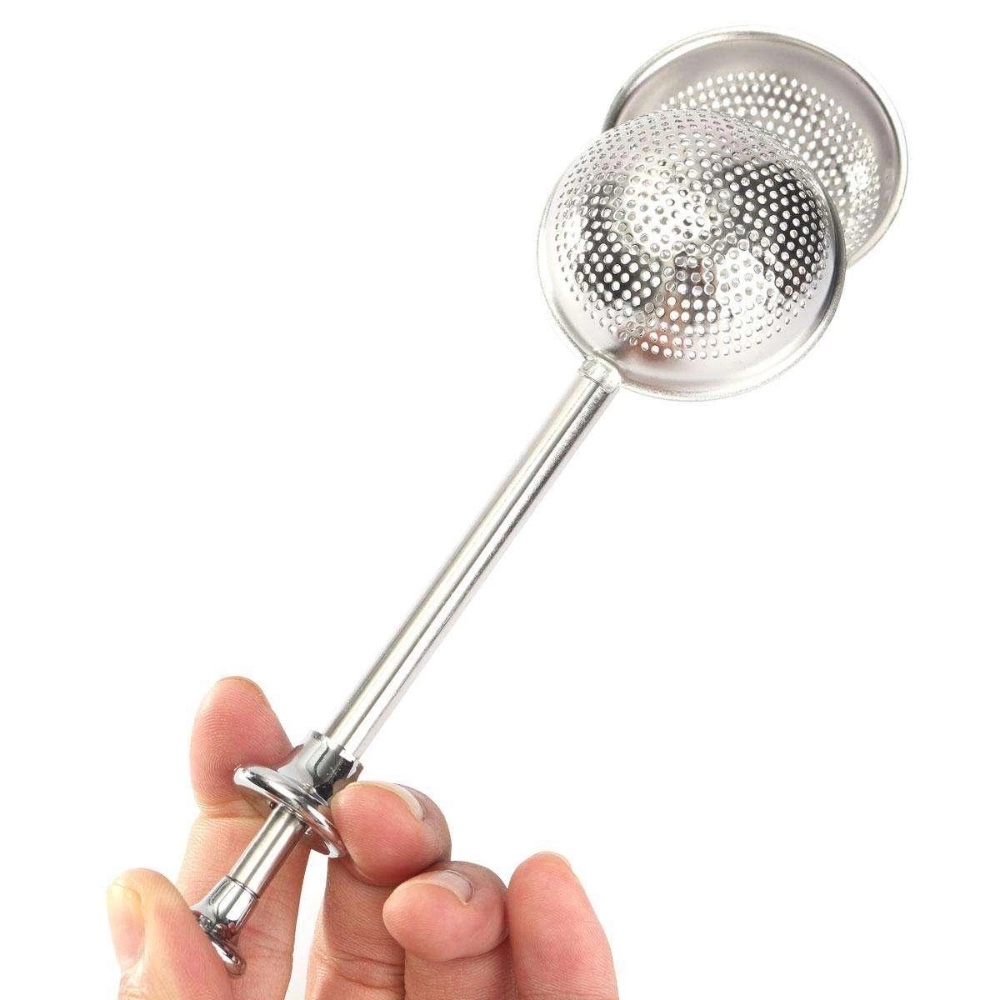 1/2pcs Ball Push Tea Infuser Herbal Stainless Steel Locking Strainer ...