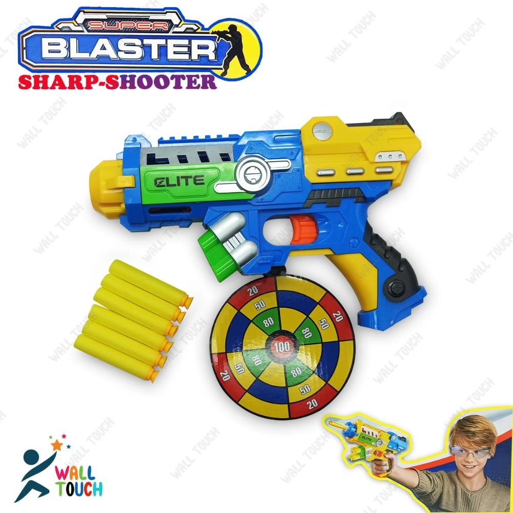 Soft Bullet BLASTER FIELD ARMS FIGHTER Fires Foam Shooter Plastic Soft ...