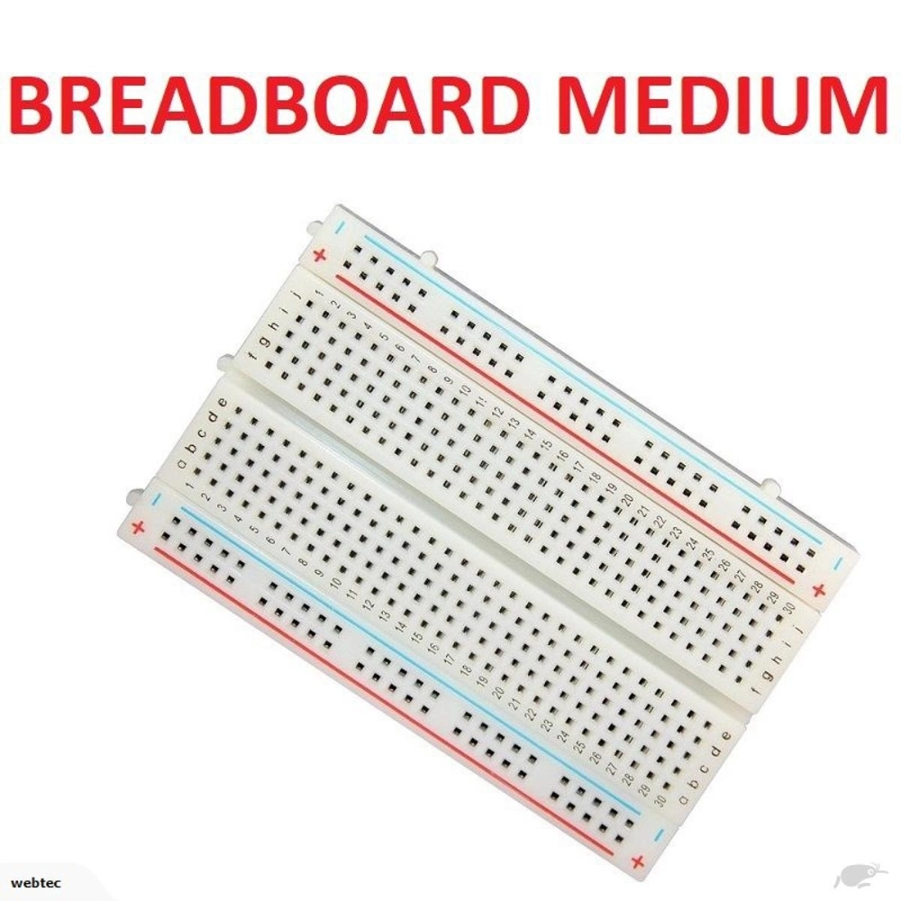 400 Point Breadboard Medium Size Solderless WHITE Prototyping Test ...