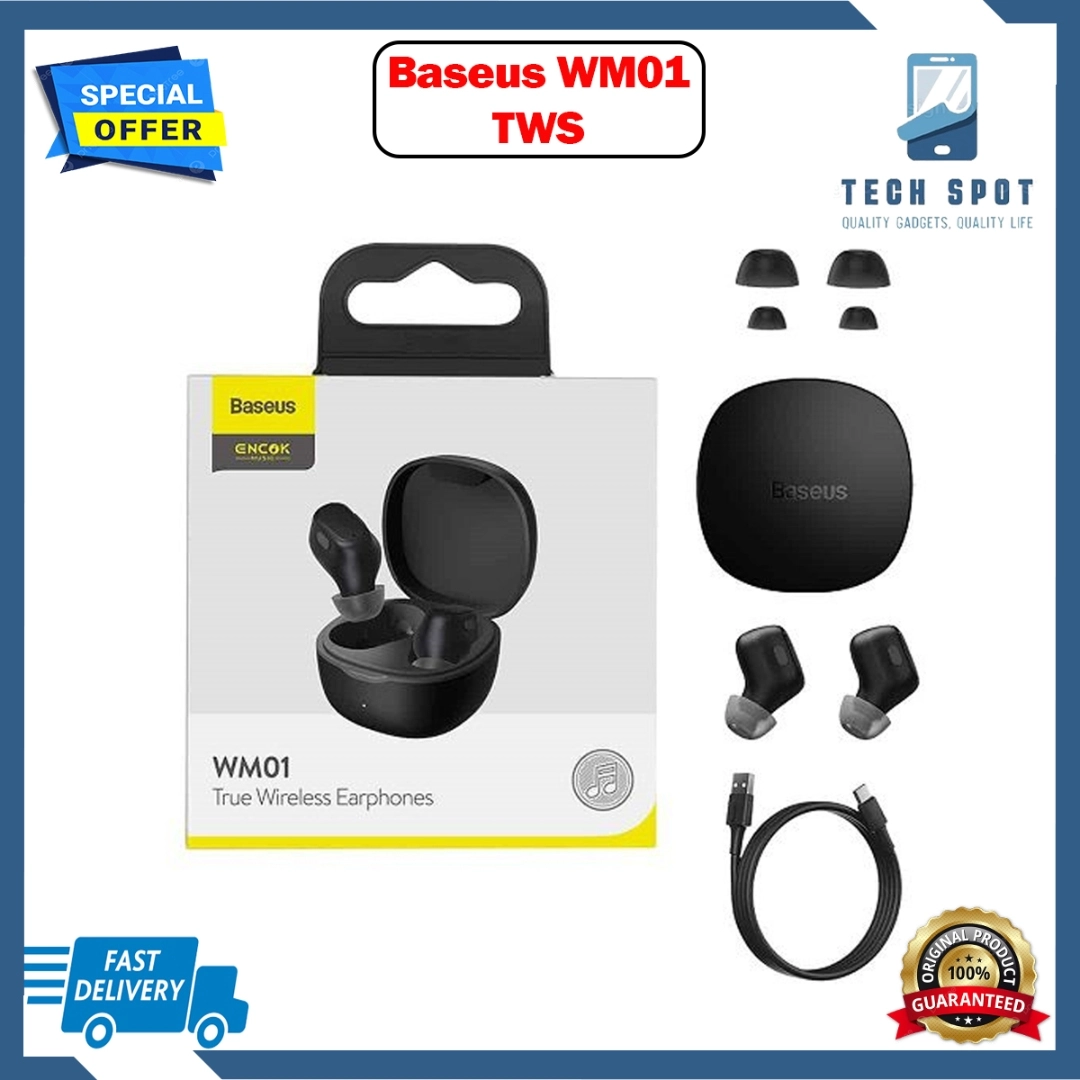Baseus WM01 TWS True Wireless Earbuds-Bluetooth Wireless- Colors
