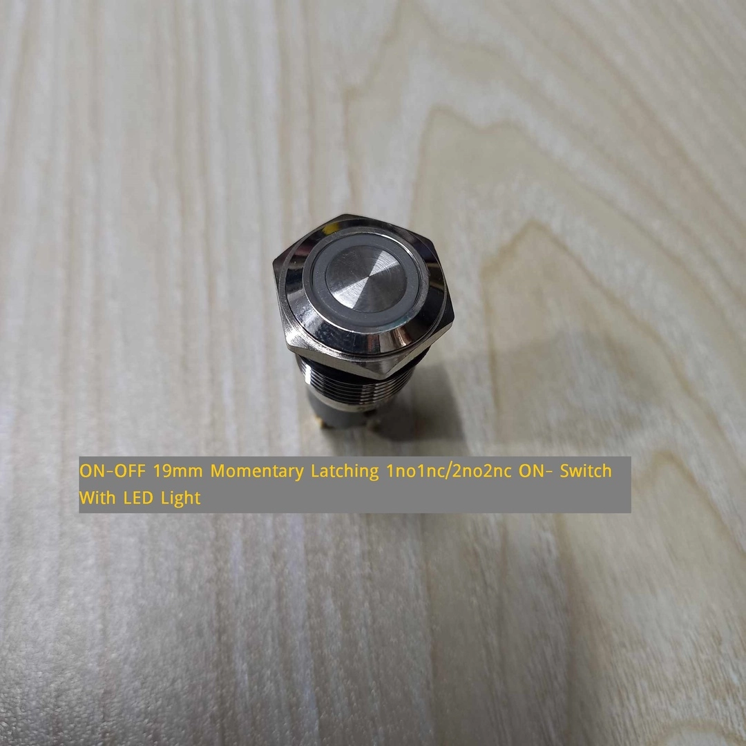 19mm Momentary Latching 1no1nc/2no2nc ON-OFF / Self-Lock Switch With LED Light SPDT 5A 250VAC ...