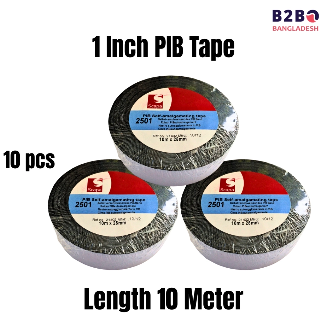 10 Pcs 1 Inch White PIB Self Amalgamating Tape 25mm x 10M – Waterproof ...