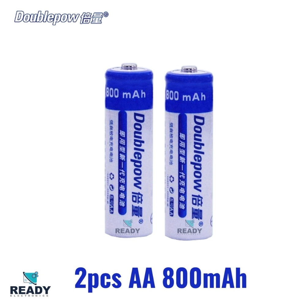 AA Battery, 2 Pcs High Quality 1.2V Rechargeable Battery, 800mAh ...