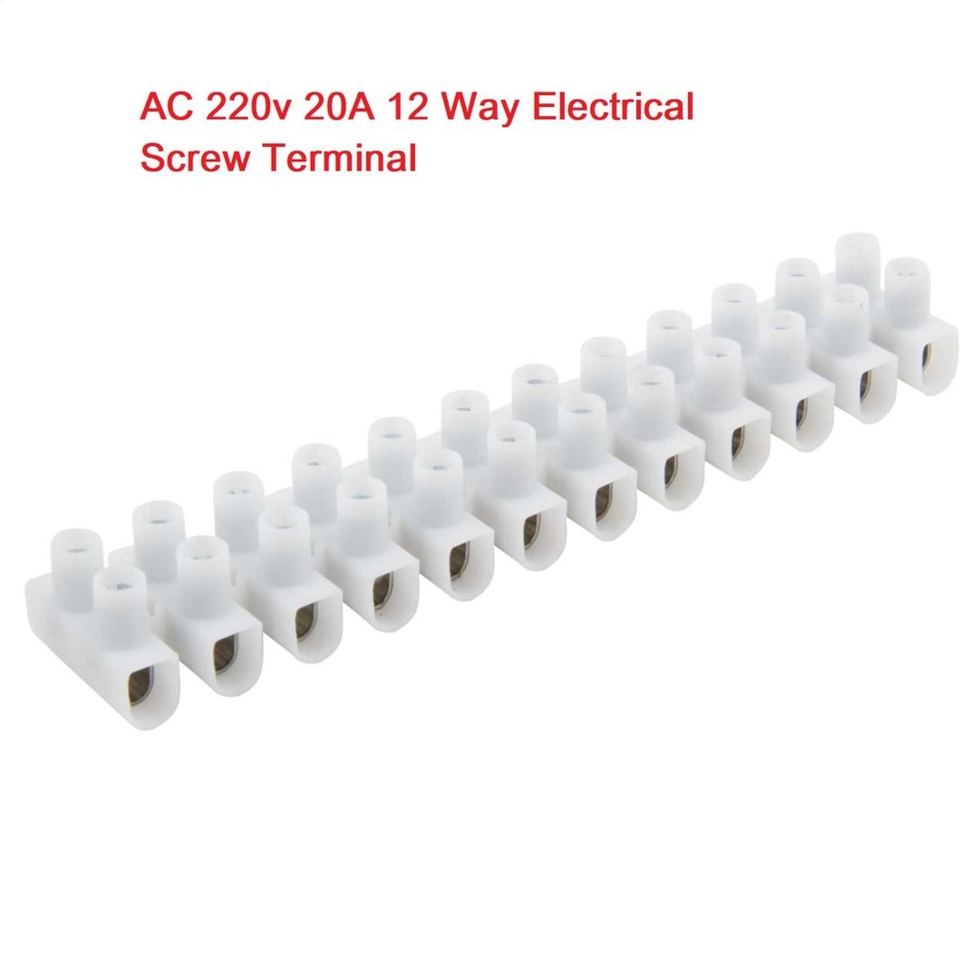 20Amp 12 Way Electrical Cables Joint Terminals AC 220V 20A 12 Point ...
