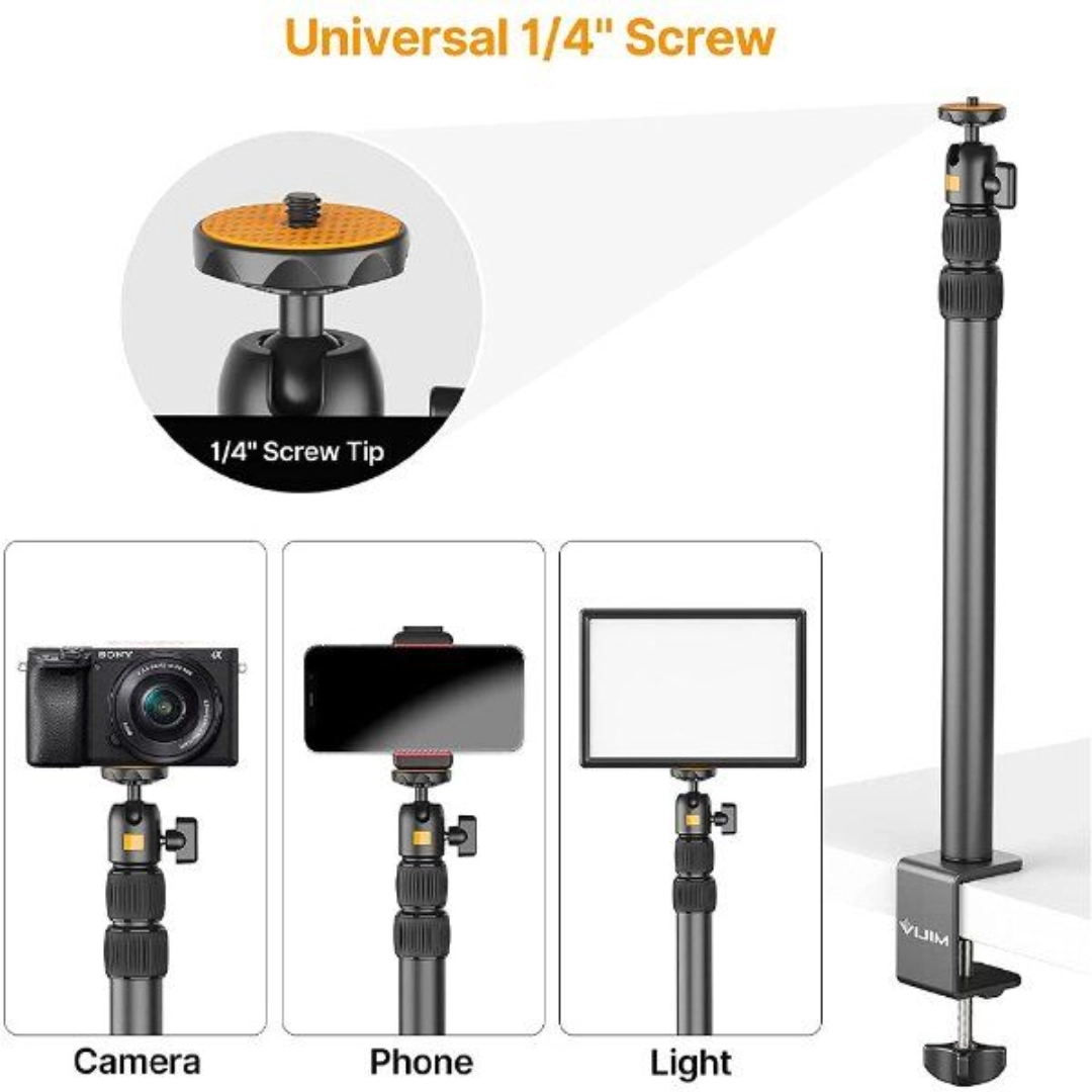 Ulanzi VIJIM LS02 Camera Desk Mount Stand with Auxiliary Holding Arm
