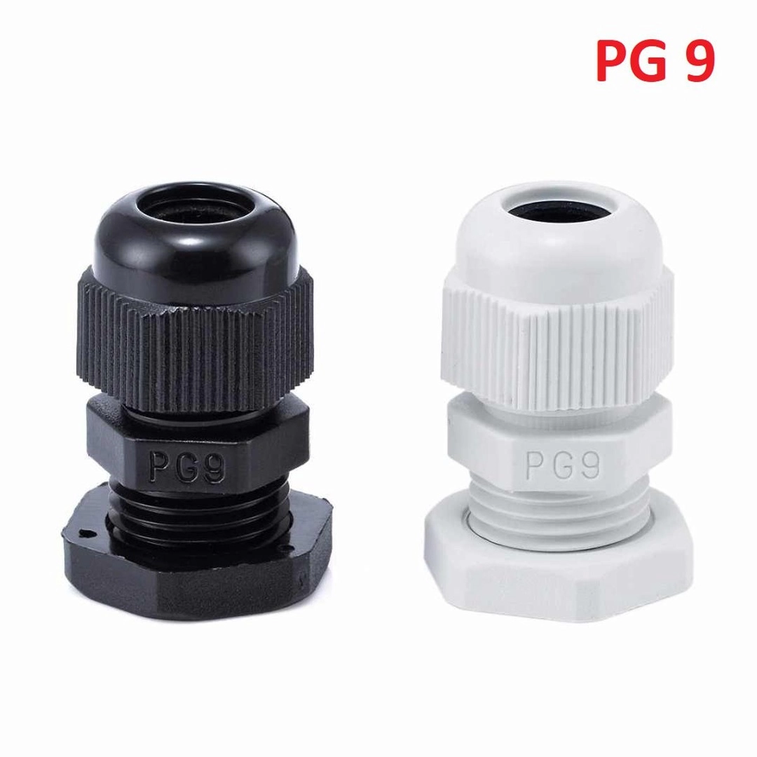 2Pcs- PG9 PG-9 Waterproof Plastic Cables Gland Connector Joint 4-8mm ...
