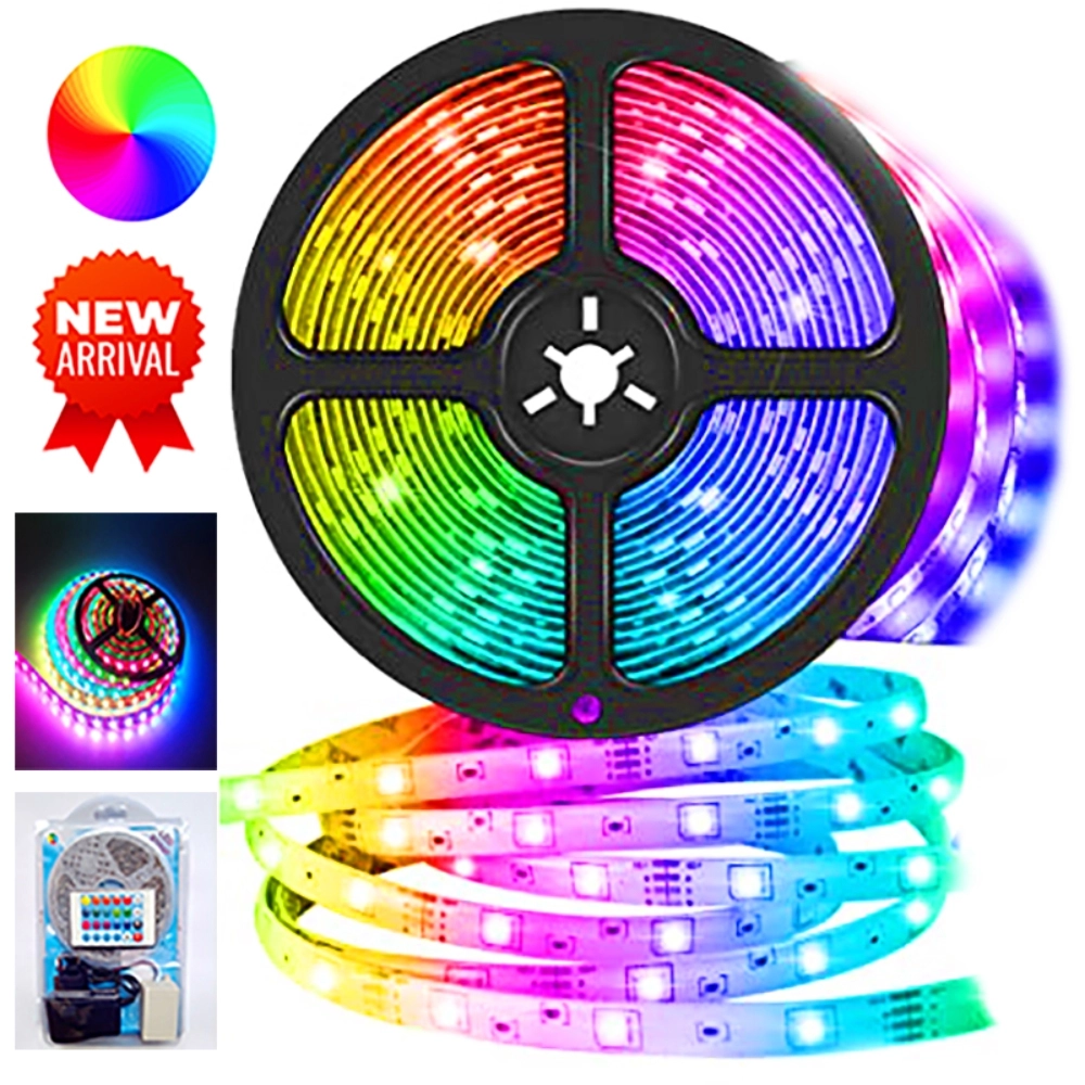 16 Colors Waterproof Flexible Tape Color Changing RGB LED Strip Lights ...